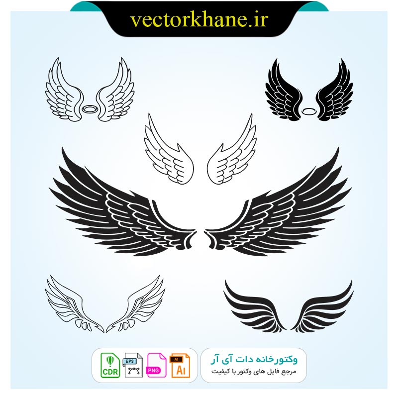 وکتور بال فرشته - وکتور بال ، قابل برش لیزری و چاپ